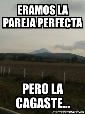 Meme Personalizado - eramos la pareja perfecta pero la cagaste ...