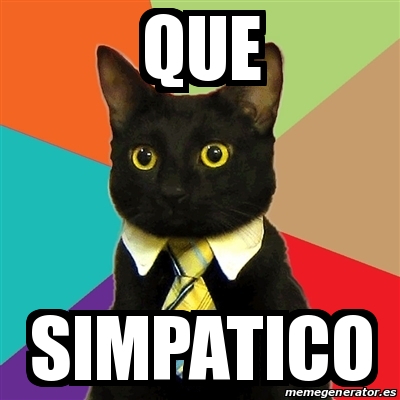 Meme Business Cat - QUE simpatico - 16634964