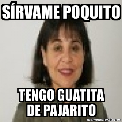 Meme Personalizado - SÃ RVAME poquito tengo guatita de pajarito - 16647692