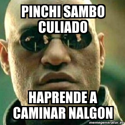 Meme What If I Told You - pinchi sambo culiado haprende a caminar ...