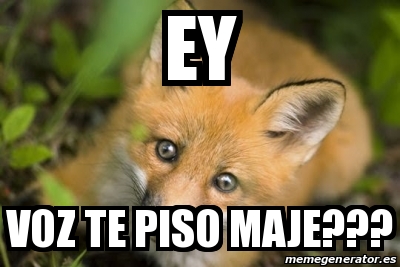 Meme Personalizado - Ey voz te piso maje??? - 16694581
