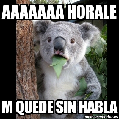 Meme Koala - aaaaaaa horale m quede sin habla - 16816213