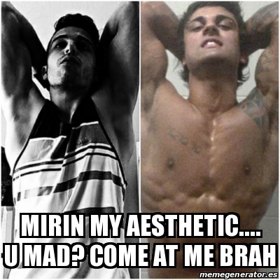 Meme Personalizado - mirin my aesthetic.... U mad? Come At me brah ...