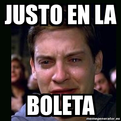 Meme crying peter parker - justo en la boleta - 16960068