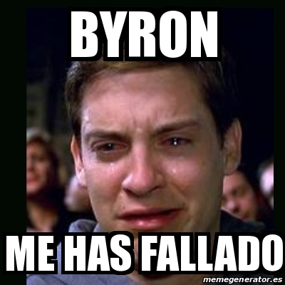 Meme crying peter parker - byron me has fallado - 16960960