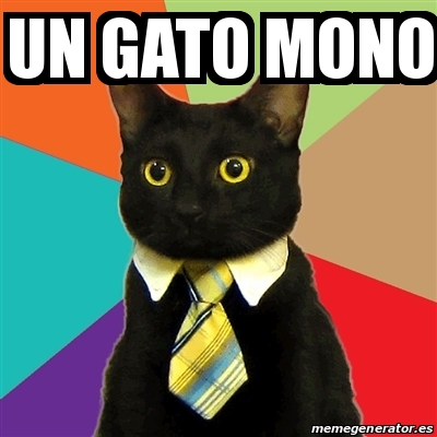 Meme Business Cat - un gato mono - 17100012