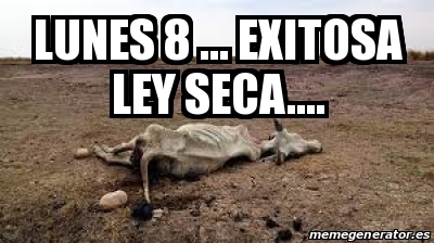 Meme Personalizado - lunes 8 ... exitosa ley seca.... - 17156395