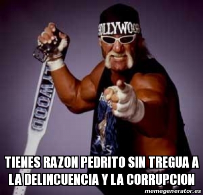 Meme Personalizado - tienes razon pedrito sin tregua a la delincuencia ...