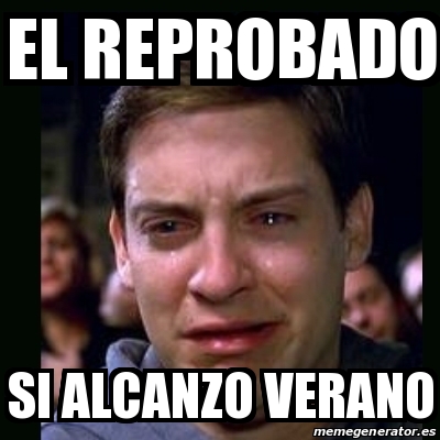 Meme crying peter parker - EL REPROBADO SI ALCANZO VERANO - 17181738