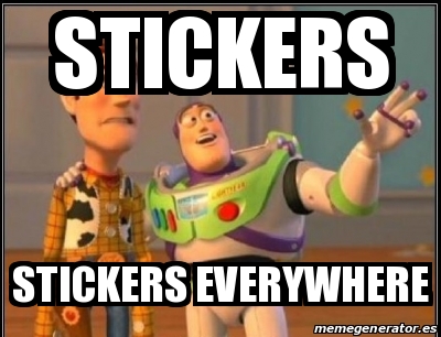 Meme Personalizado - Stickers Stickers everywhere - 17020699