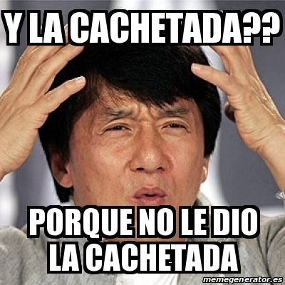 Meme Jackie Chan - y la cachetada?? porque no le dio la cachetada ...