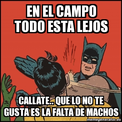 Meme Batman slaps Robin - En el campo todo esta lejos Callate.. que lo ...