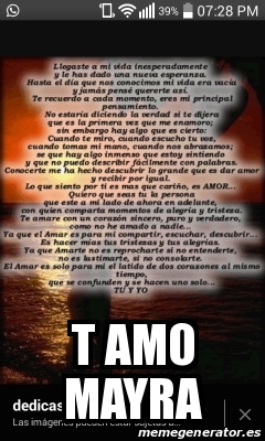 Meme Personalizado T Amo Mayra 17304332