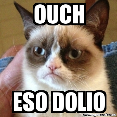 Meme Grumpy Cat - ouch eso dolio - 17344921