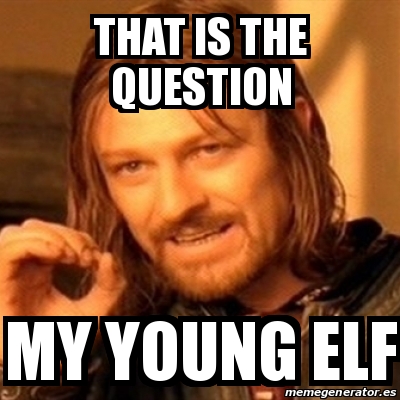 Meme Boromir - That is the question my young elf - 17345737