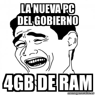Meme Yao Ming 2 - La nueva pc del gobierno 4gb de ram - 17043686