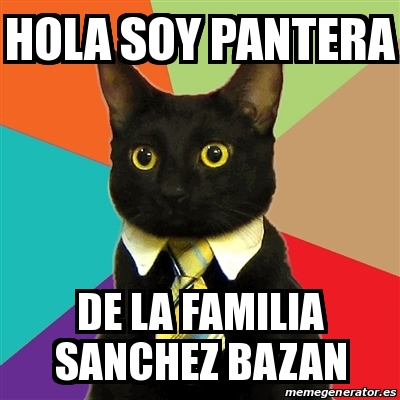 Meme Business Cat - hola soy pantera de la familia sanchez bazan - 17508333
