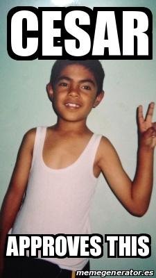 Meme Personalizado - cesar approves this - 17522608