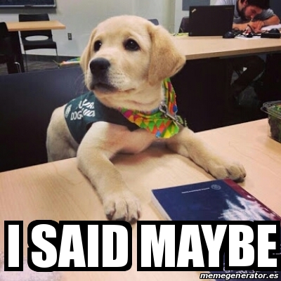 Meme Personalizado - I said maybe - 17625551
