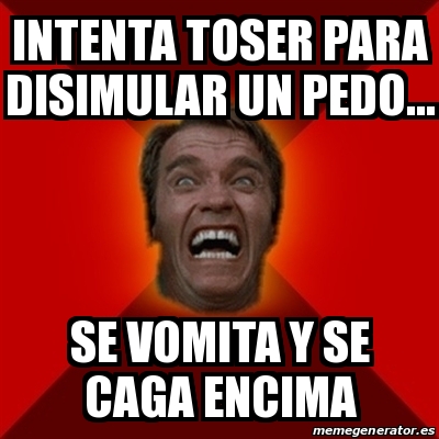 Meme Arnold - intenta toser para disimular un pedo... se vomita y se ...