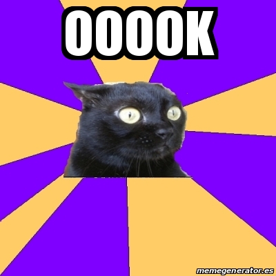 Meme Anxiety Cat - Ooook - 17803331