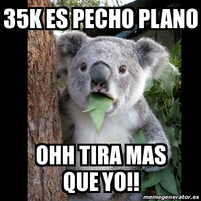 Meme Koala - 35K es pecho plano ohh tira mas que yo!! - 17846118