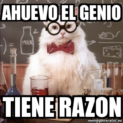 Meme Chemistry Cat - Ahuevo el genio tiene razon - 17876869