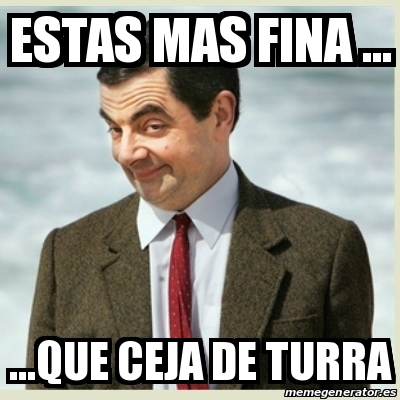 Meme Mr Bean - estas mas fina ... ...que ceja de turra - 17894815