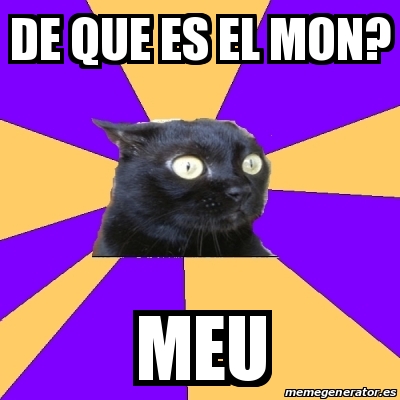 Meme Anxiety Cat - DE QUE ES EL MON? MEU - 17098462