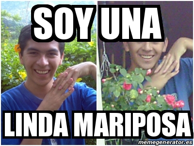 Meme Personalizado - SOY UNA LINDA MARIPOSA - 17911965