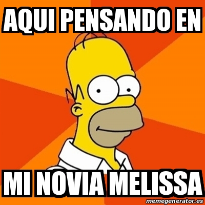 Meme Homer - aqui pensando en mi novia melissa - 17963073