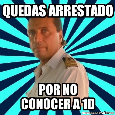 Meme Francesco Schettino - quedas arrestado por no conocer a 1D - 18119370
