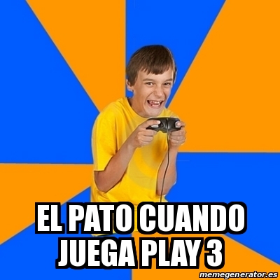 Meme Annoying Gamer Kid - el pato cuando juega play 3 - 18151421