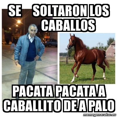 Meme Personalizado - Se soltaron los caballos Pacata pacata a caballito ...