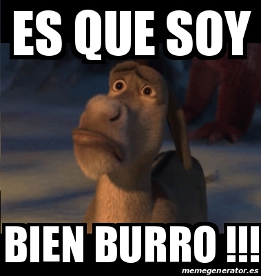 Meme Personalizado - ES QUE SOY BIEN BURRO !!! - 18237678