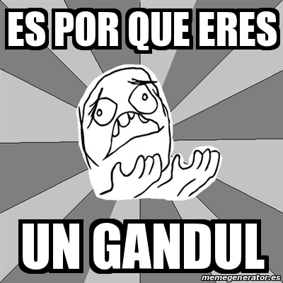 Meme Whyyy - ES POR QUE ERES UN GANDUL - 18282230