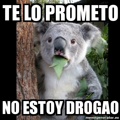 Meme Koala - Te lo prometo no estoy drogao - 18308743