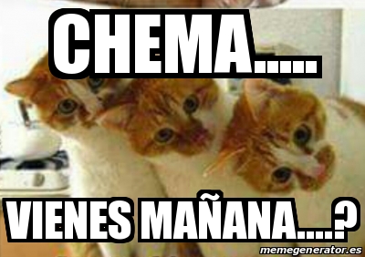 Meme Personalizado - Chema..... Vienes maÃ±ana....? - 18316687