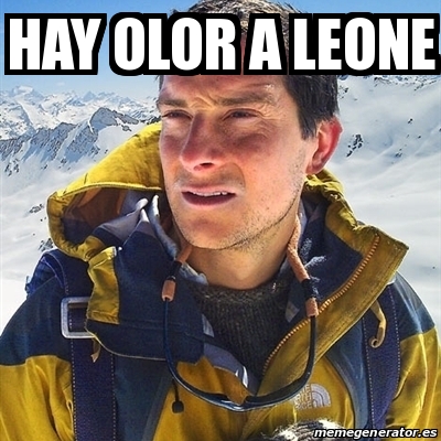 Meme Bear Grylls - Hay olor a leone - 18328608