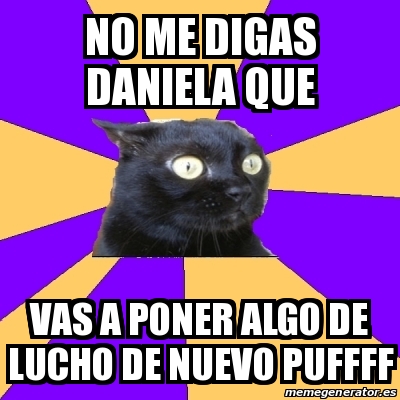 Meme Anxiety Cat - no me digas daniela que vas a poner algo de lucho de ...