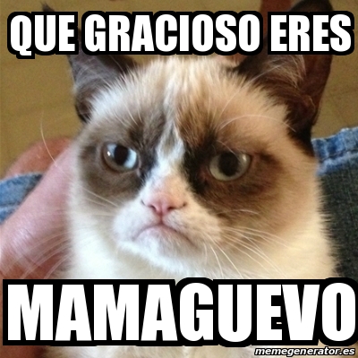 Meme Grumpy Cat - Que gracioso eres Mamaguevo - 18040065