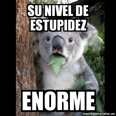 Meme Koala - su nivel de estupidez enorme - 18457496