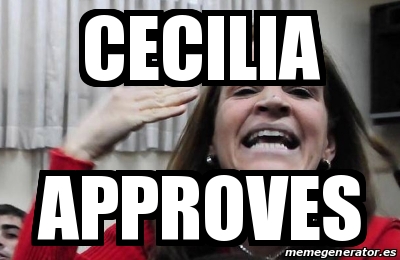 Meme Personalizado - cecilia approves - 18459055