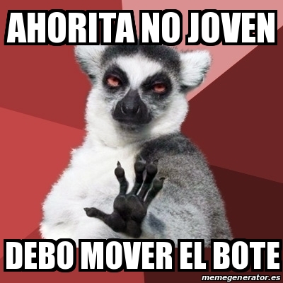 Meme Chill Out Lemur - Ahorita no joven debo mover el bote - 18511705