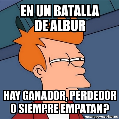 Meme Futurama Fry - En un batalla de albur Hay ganador, perdedor o ...