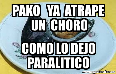 Meme Personalizado - pako ya atrape un choro como lo dejo paralitico ...