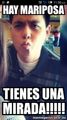 Meme Personalizado - Hay mariposa Tienes una mirada!!!!! - 18663593