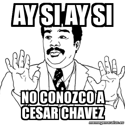 Meme Ay Si - aY SI AY SI NO CONOZCO A CESAR CHAVEZ - 18748443