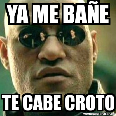 Meme What If I Told You - ya me baÃ±e te cabe croto - 18827890