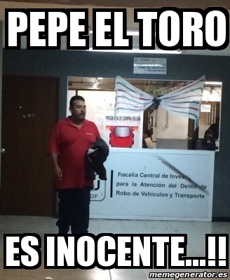 Meme Personalizado - Pepe el Toro Es inocente...!! - 18830044